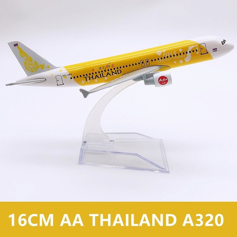 16cm AirAsia Airbus A320-200 2005 Cargo Passenger Aeroplane Diecast ...