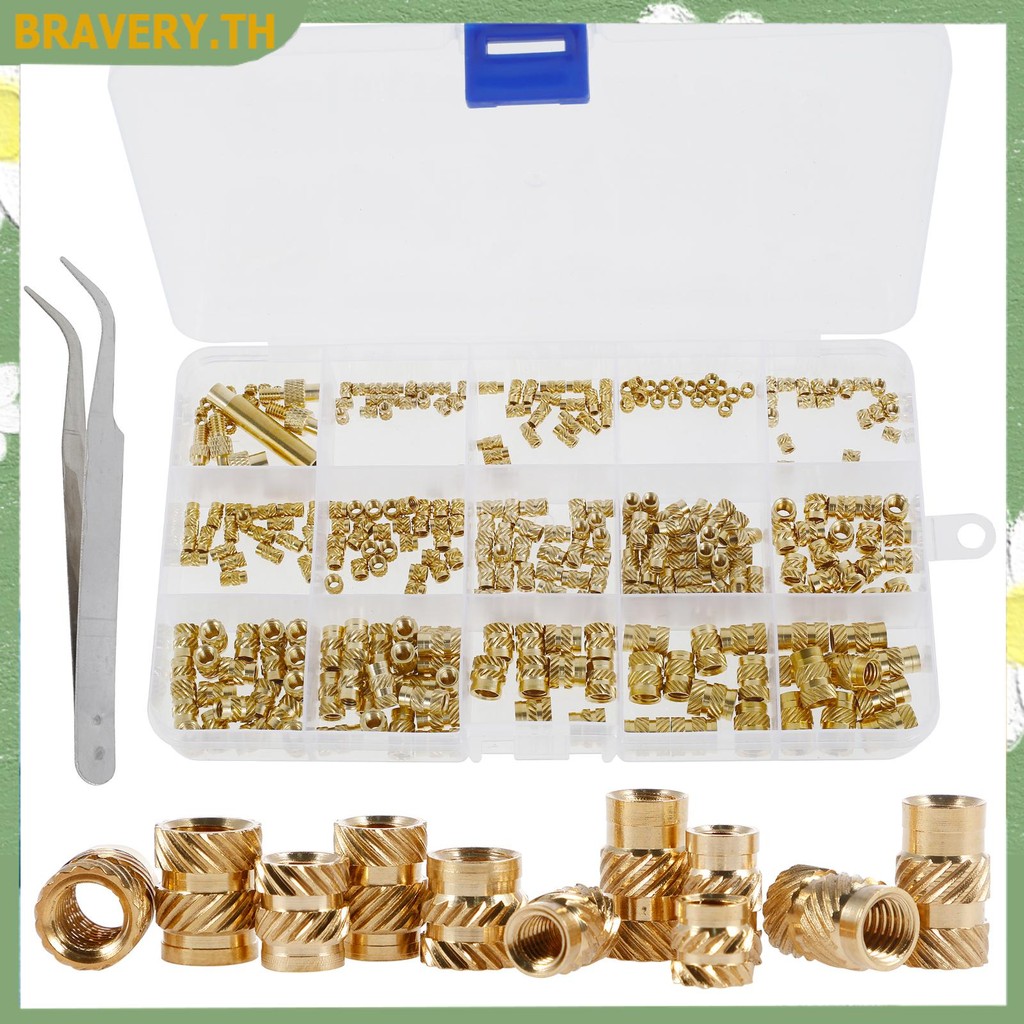 308Pcs Threaded Inserts Brass Heat Set Insert M2 M2.5 M3 M4 M5 M6 ...