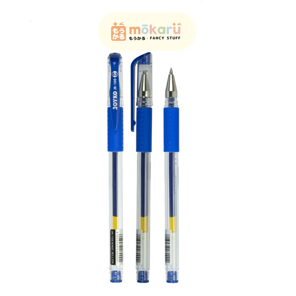 Joyko Gel Pen JK-100 Blue Blue 0.5mm / Quality Ballpoint Pen | Shopee ...
