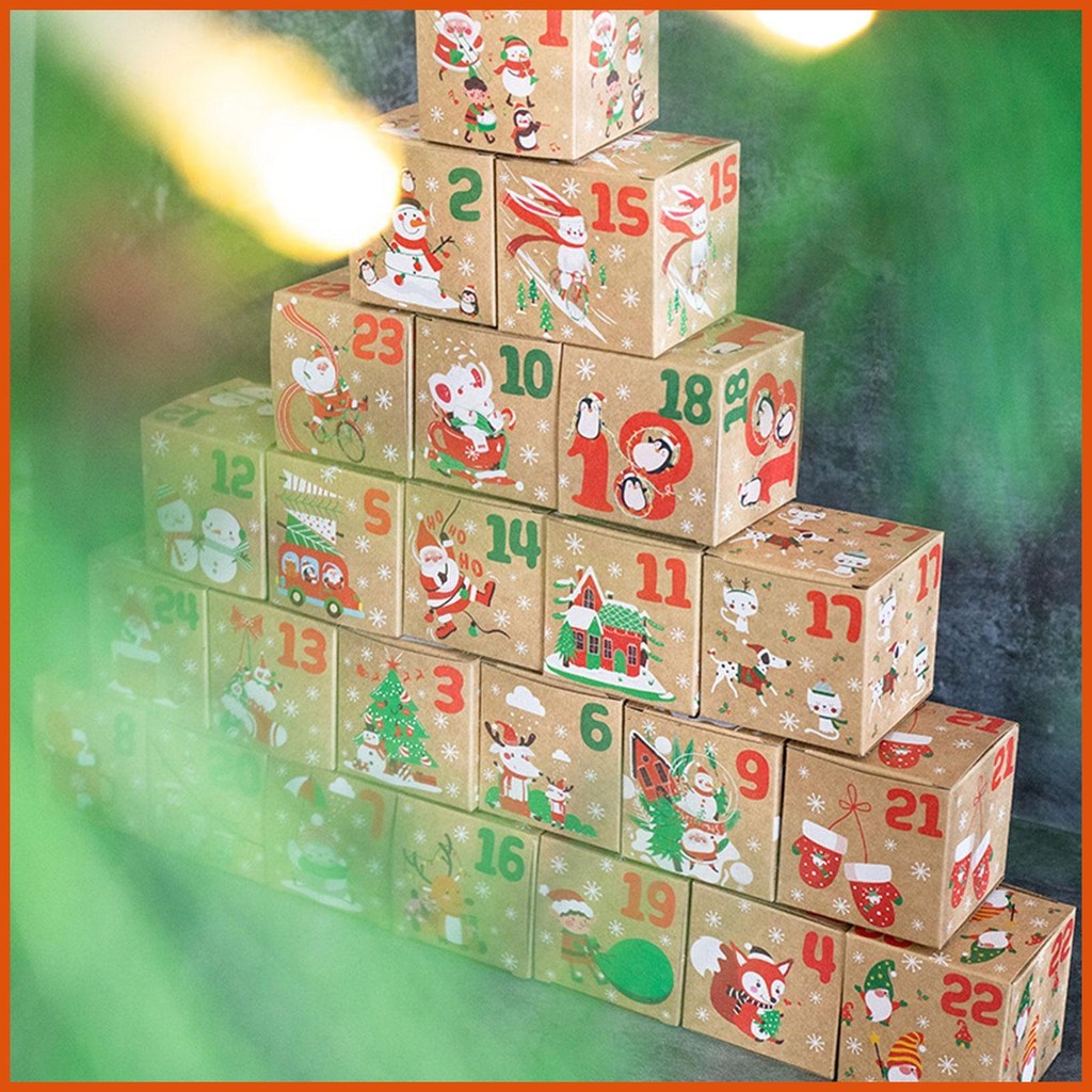 Christmas Countdown Treasure Box 24 Empty Boxes Fillable Count Down To ...