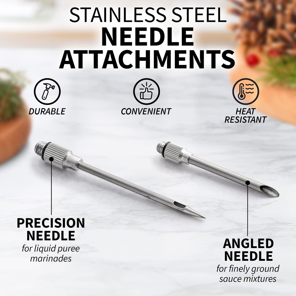Kitchen Stainless Steel Turkey Baster For Cooking- Food Grade Metal ...