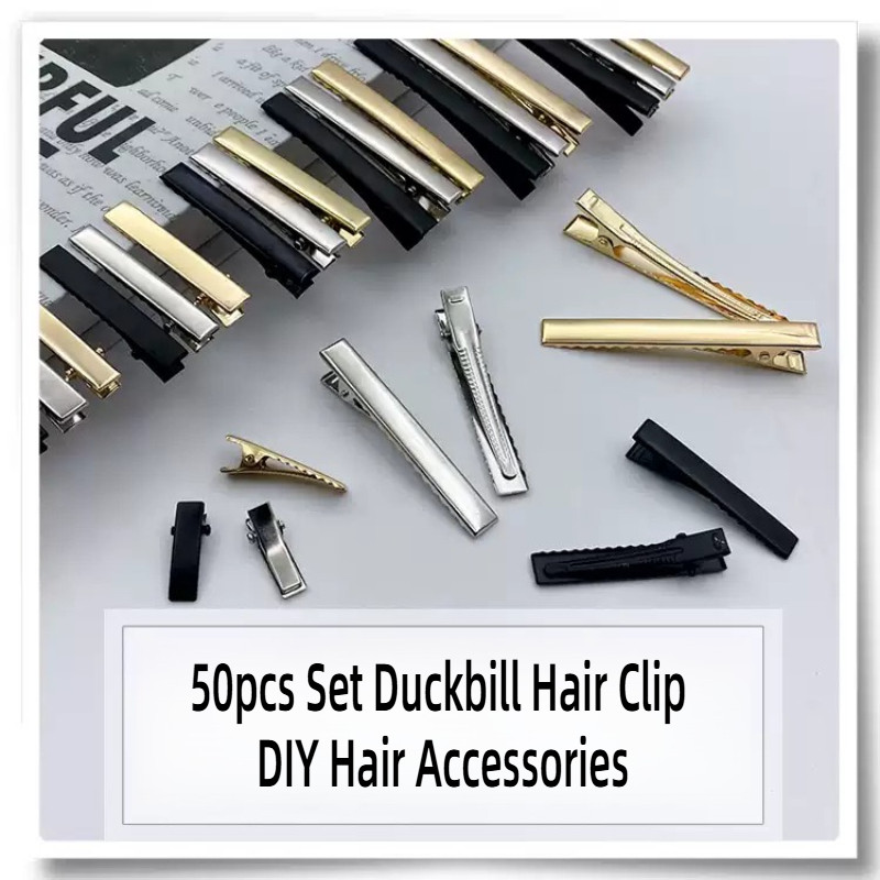 50pcs Set Duckbill Hair Clip DIY Hair Accessories Alligator Clips Size ...