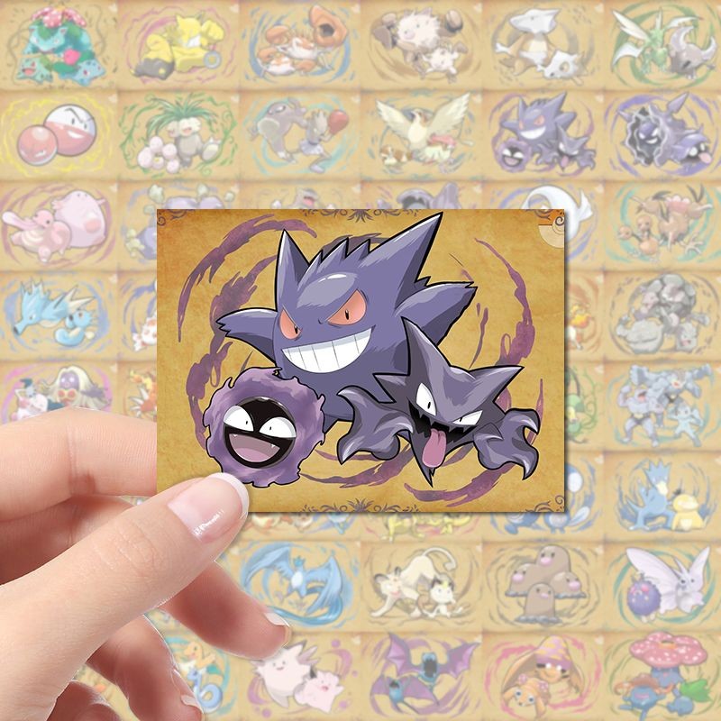 120 pieces no-cut Pokémon Pokédex stickers featuring Gengar, Charizard ...