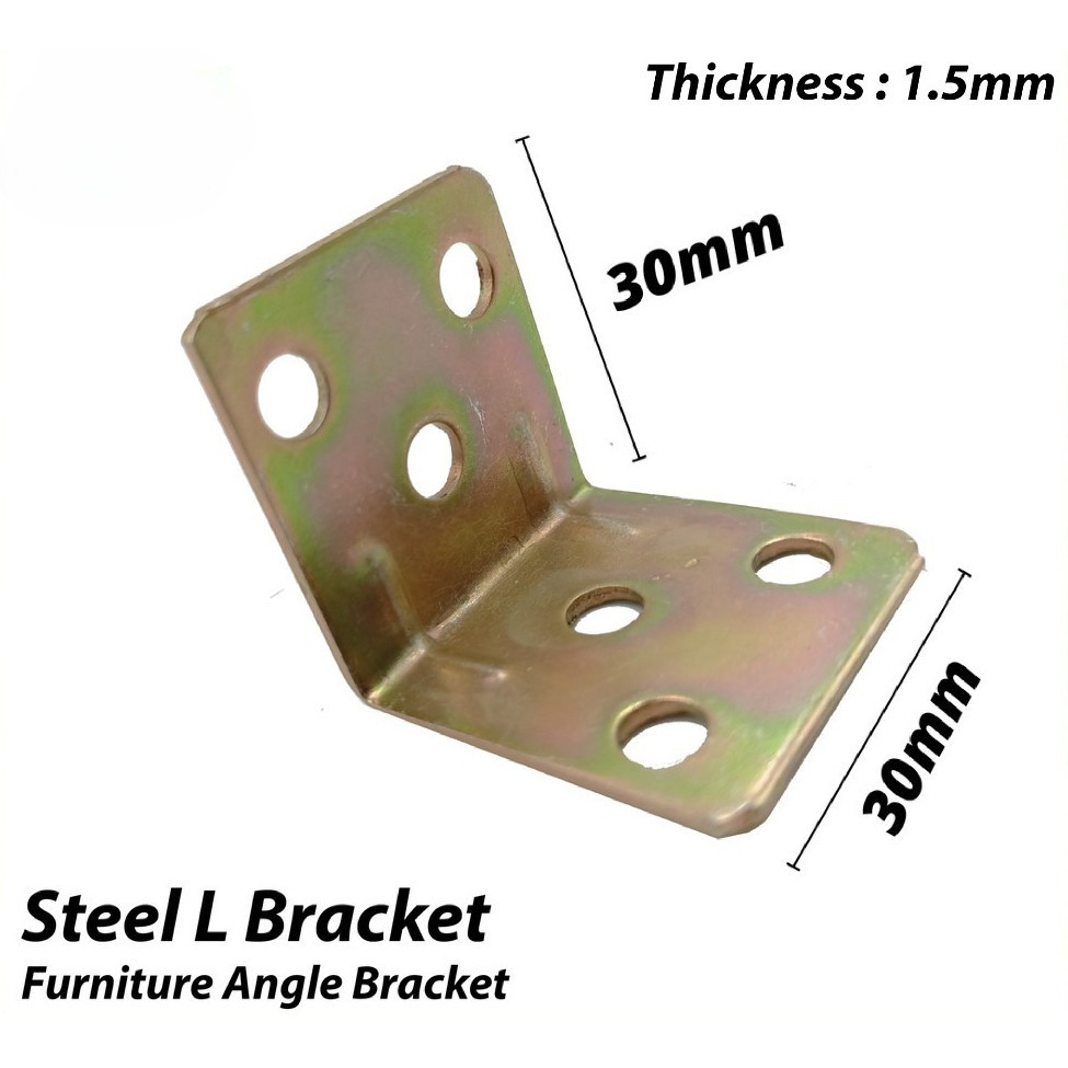 4PCS 30mm x 30mm x 30mm Furniture Angle Bracket / L Bracket / Corner ...