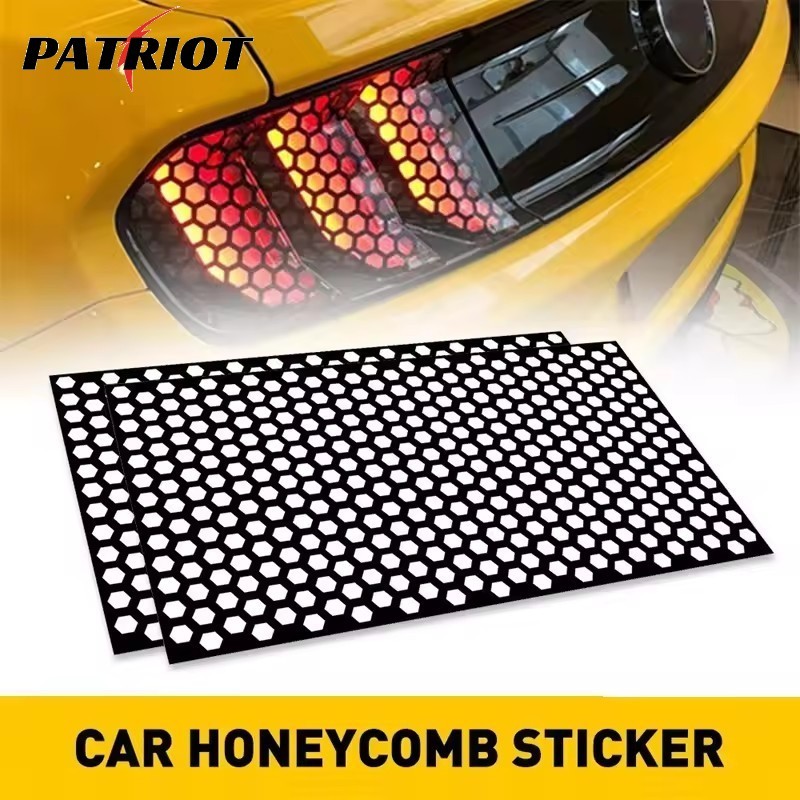 Universal Car Honeycomb Lamp Sticker | Cut-to-Fit Design for All Models ...