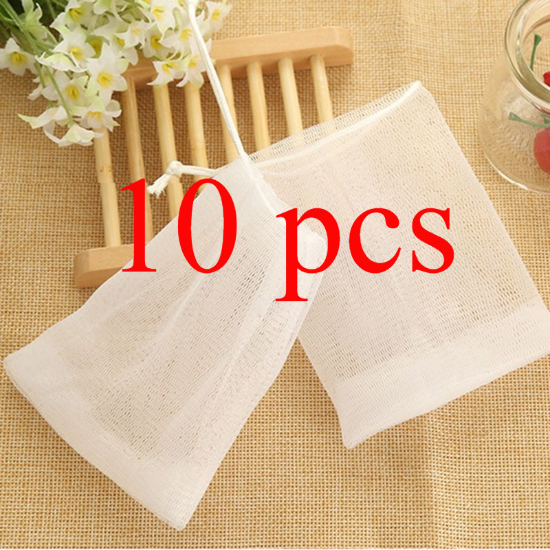 10 pcs Soap Mesh Foaming Net Bubble Mesh Bag Skin Clean Tool | Shopee ...