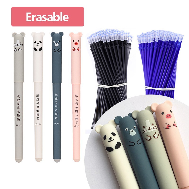 26pcs/set Erasable Gel Pen Set 4 Pens and 20 Refills Black Available ...
