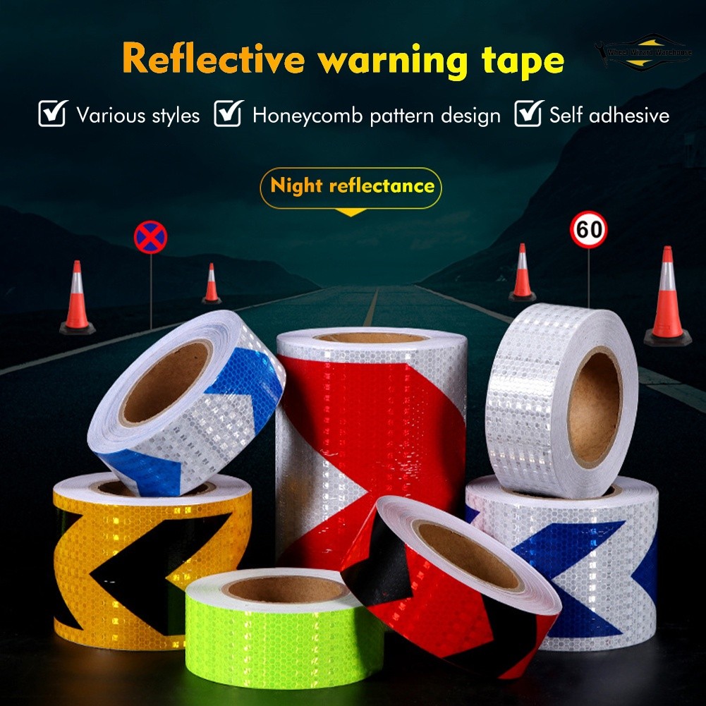 5cmx500cm Car Reflective Warning Strip Stickers Reflectorized Tape ...