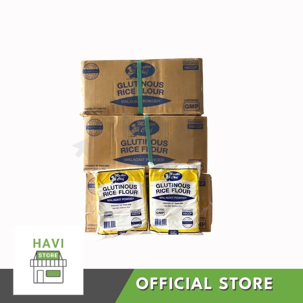 HAVI STORE Master Chef Glutinous Rice Flour (1BX) 20pcs x 500g | Shopee ...