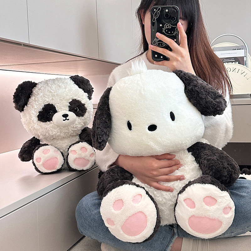 Reversible Pochacco Dog to Panda Plush Toy - Cute Viral Stuffed Animal ...