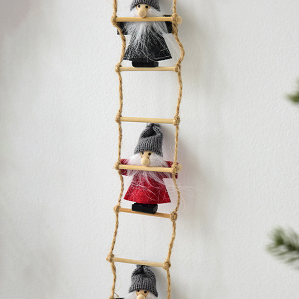 Santa Snowman Climbing Ladder Decoration Home Celebrations Climbing ...