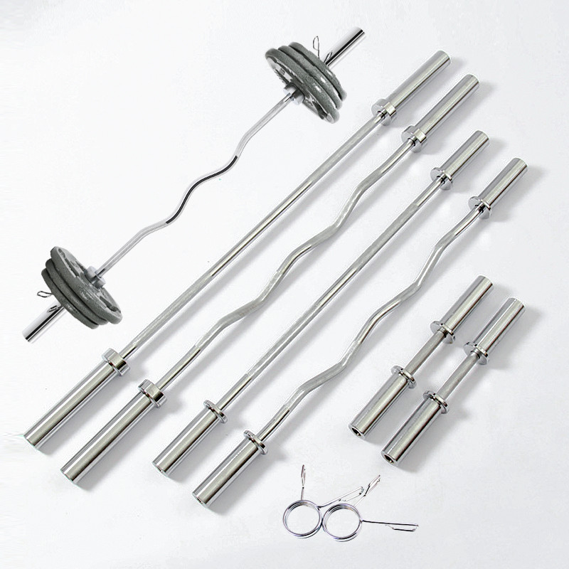 Barbell Bar for Fitness, Solid Straight and Curved, Weight Lifting ...