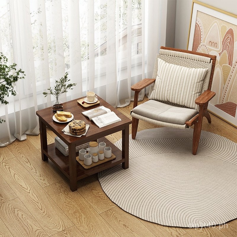 Solid Wood Coffee Table Living Room Home Small Apartment Balcony Modern ...