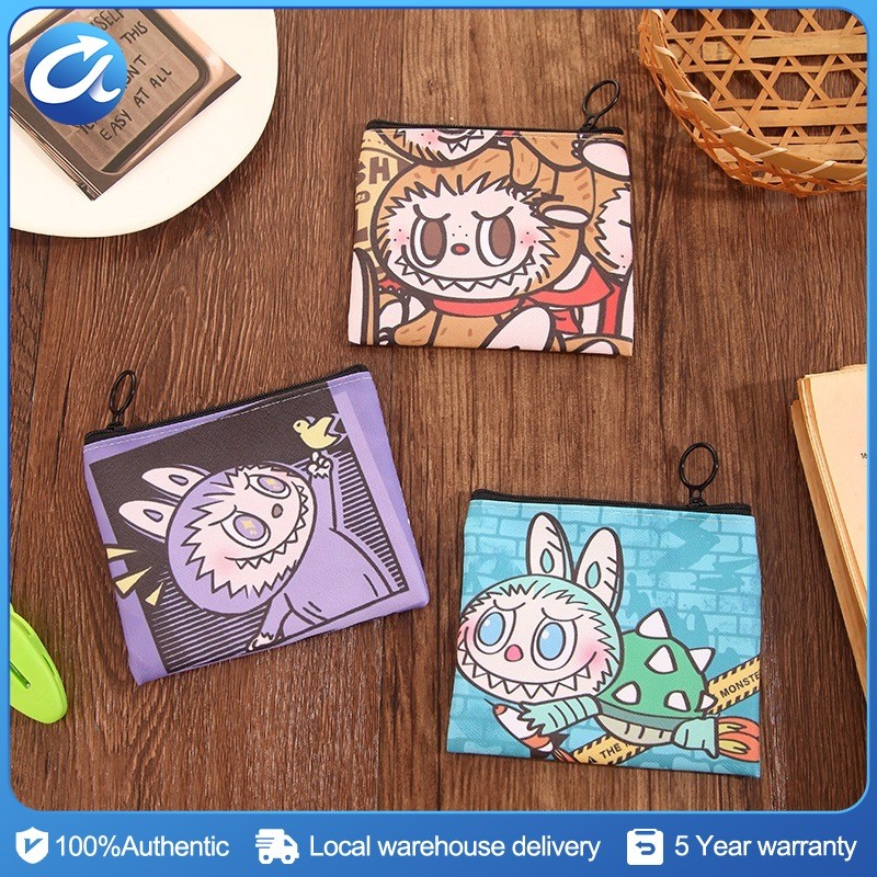 Labubu Original Cartoon Wallet For Kids Cartoon Cute Wallet with Zipper ...