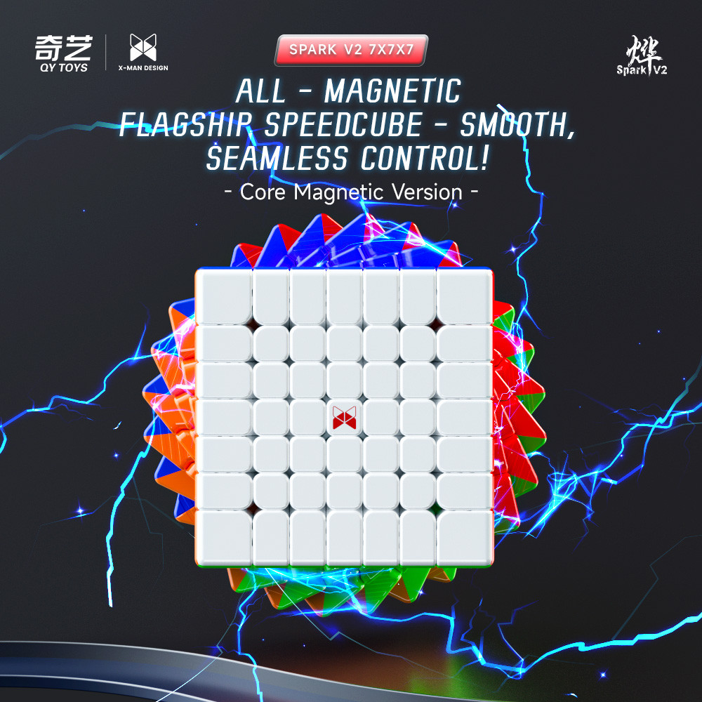 Qiyi XMD Spark V2 7X7 Core Magnetic Magic Speed Cube Stickerless ...