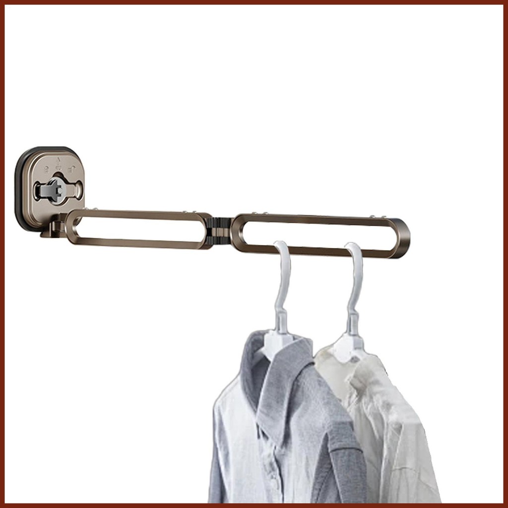 Retractable Clothes Drying Rack 360-Degree Rotating Wall-mounted ...