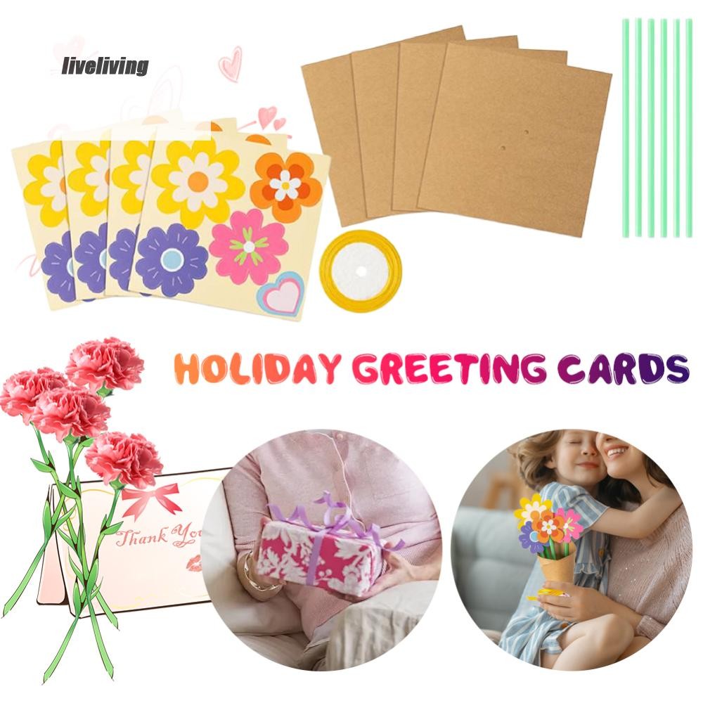 24 Set Flower Bouquet Craft Kit Mothers Day Flower Bouquet Craft DIY ...