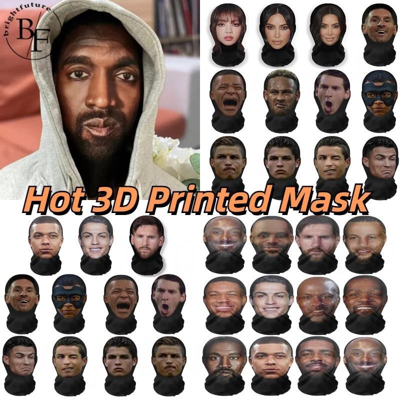 3D printed mask with elastic mesh, novel full face mask, male and ...