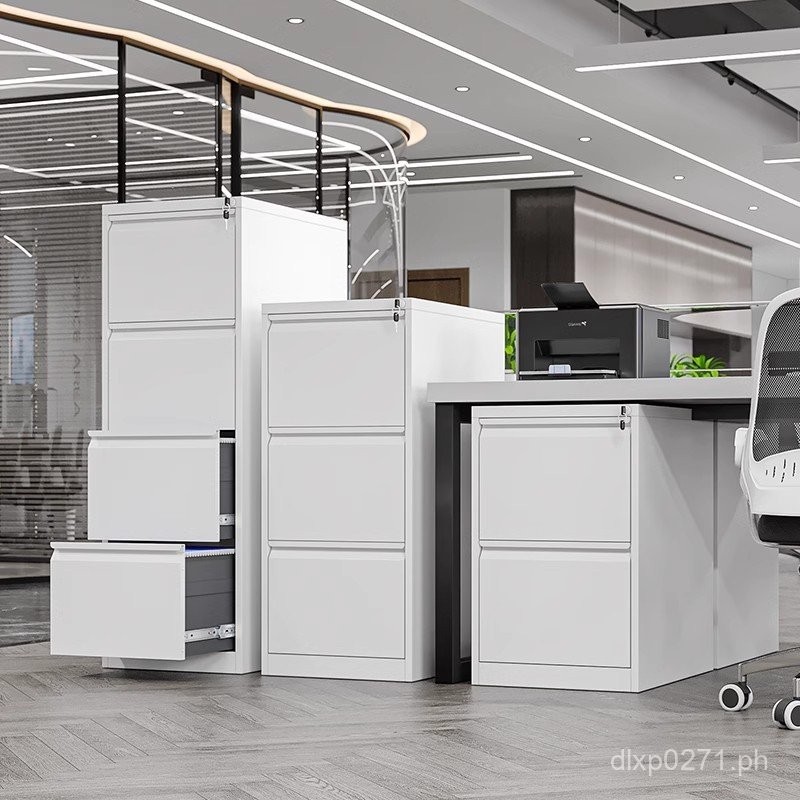 Cabinet File Office Storage Convenient Vertical Lockable Floor Box Low ...
