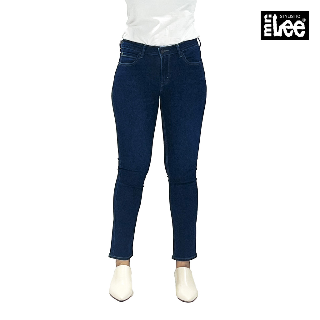 Stylistic Mr. Lee Ladies Basic Denim Pants Slim Fit 174402-U (Dark ...