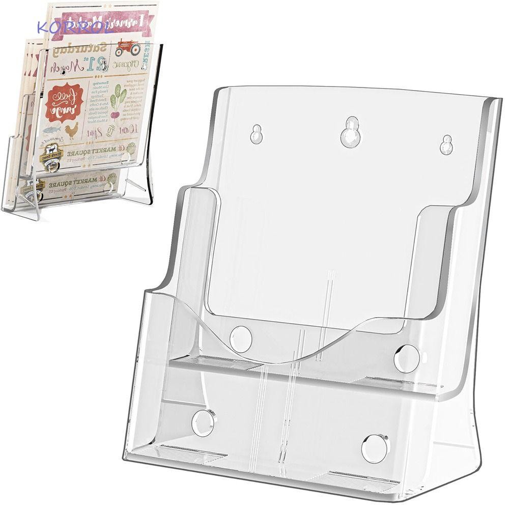 KORROL Clear Flyers Display Stand, A4/A5/A6 2/3/4 Layers Brochure ...