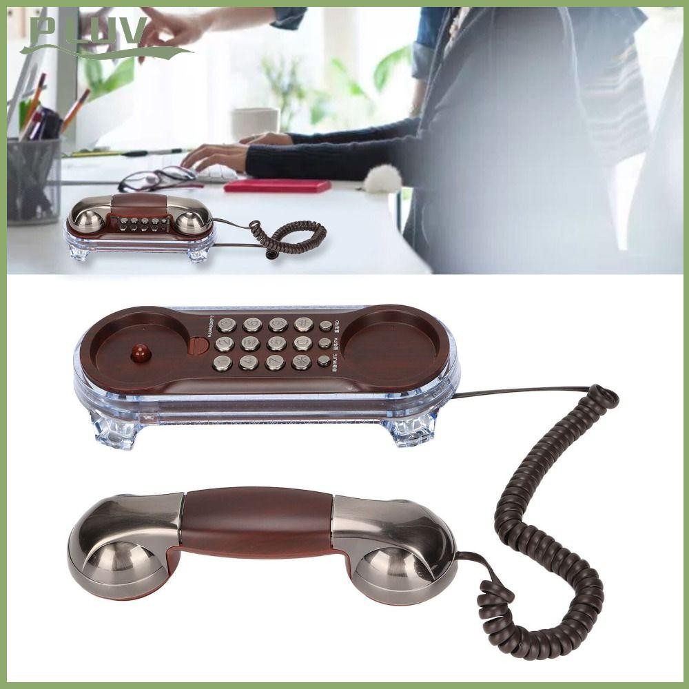 PLUVII Wired Telephone, Retro Wall Mounted Corded Phone, Compact ...