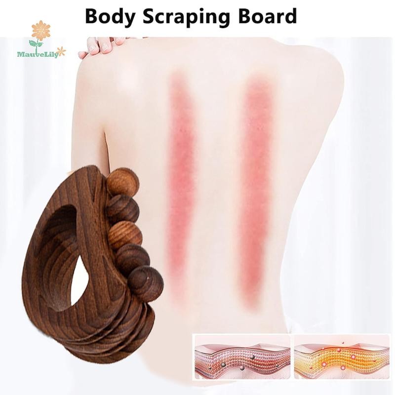 LILY 1Pcs Lymphatic Drainage Massager Wooden Gua Sha Tool For Body ...