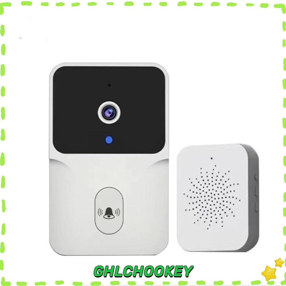 GHLCHOOKEY Wireless Doorbell, Infrared Night Vision HD Smart Video ...