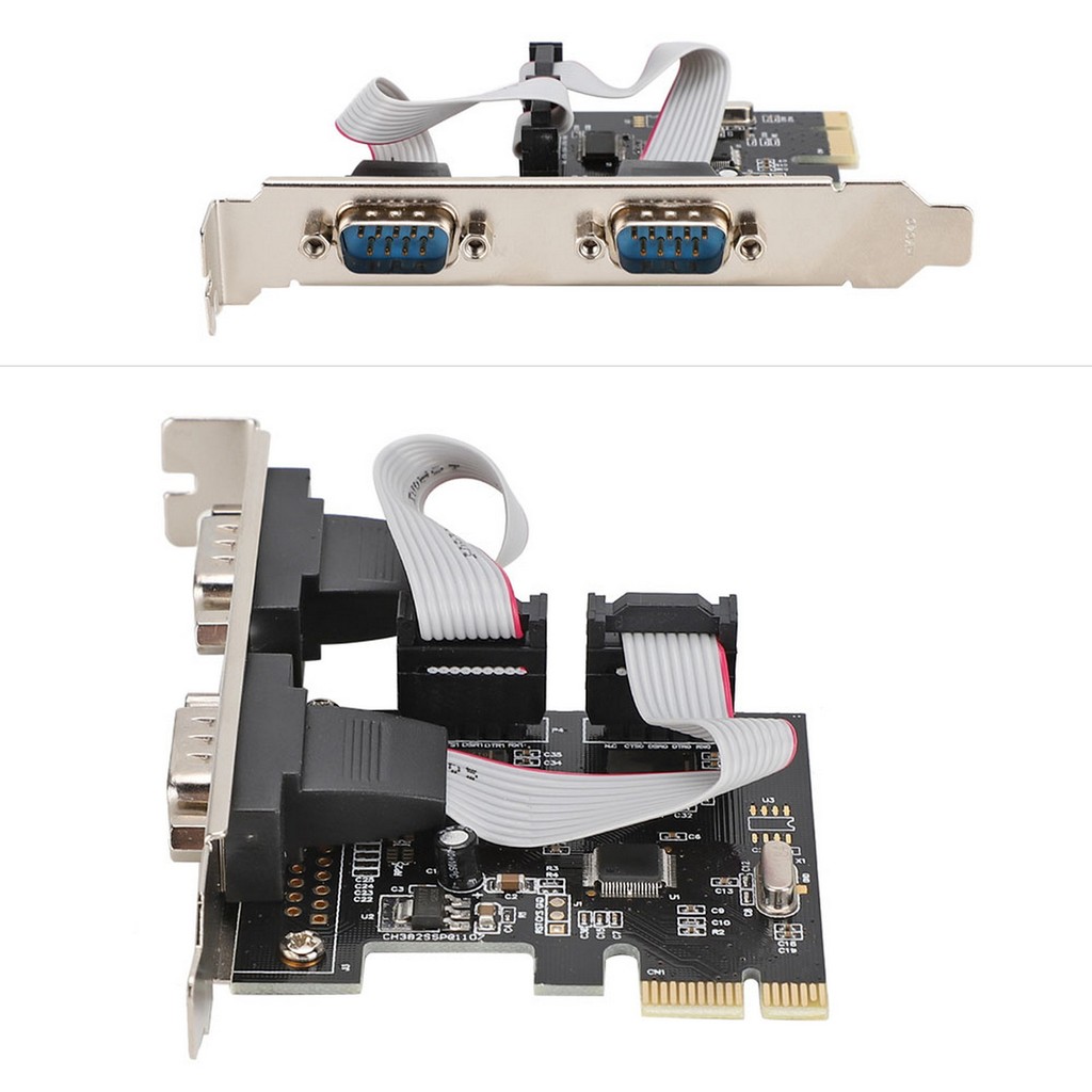 Fun~ PCI-E PCI Express To Dual Serial DB9 RS232 2 Port Controller ...