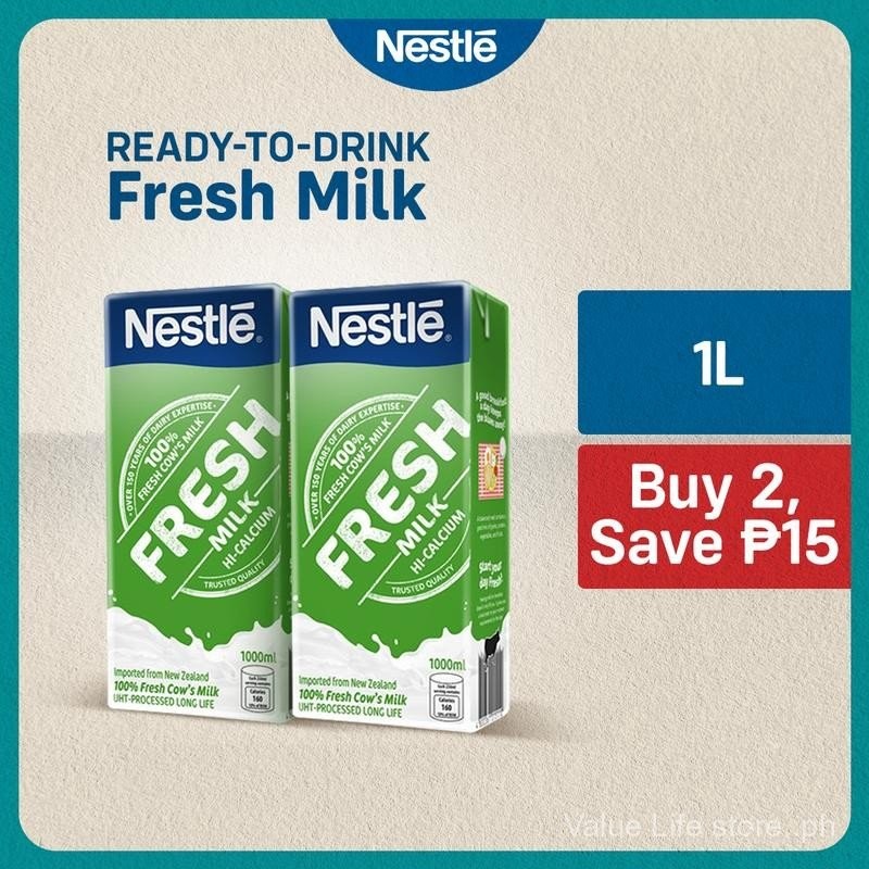 NESTLÉ Fresh Milk 1L 100% - Buy 2 Save 15 - Hi-Calcium, Fresh Cow's ...