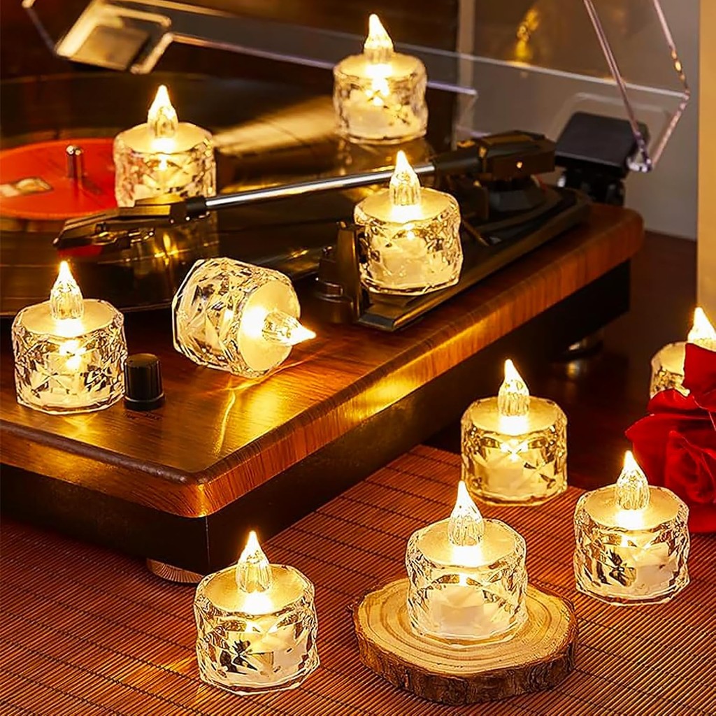Flickering Flameless Votive Candles, 24Pcs Battery-Powered LED Votive ...