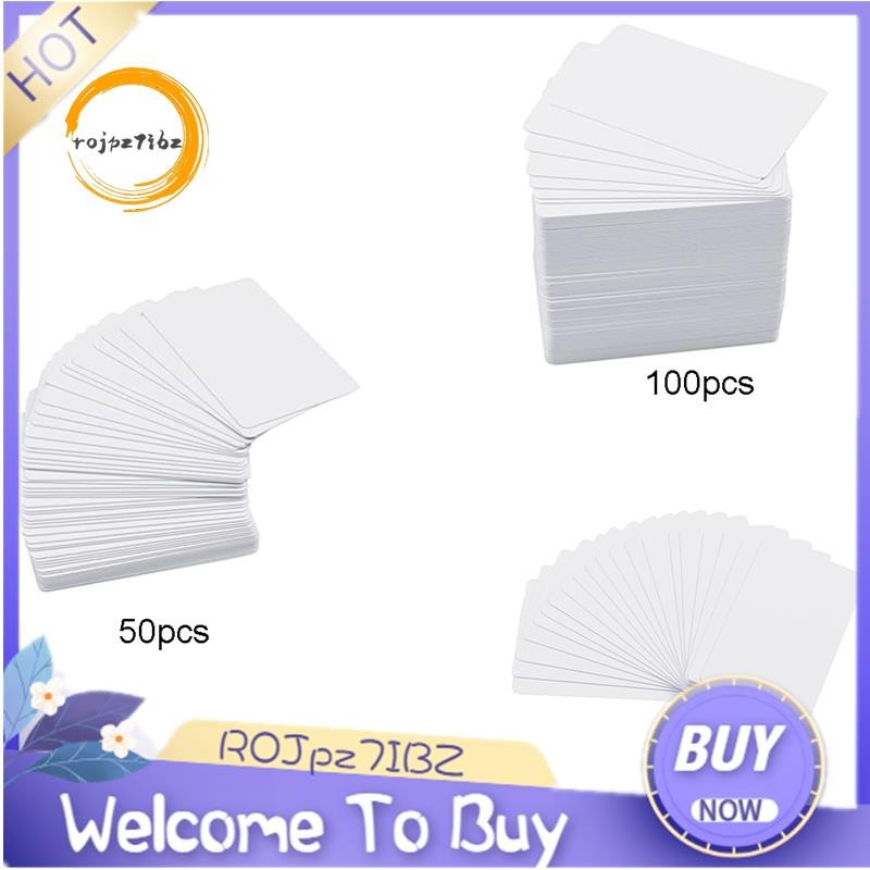 Premium Blank PVC Cards, CR80 30Mil Graphic Quality White Plastic Cards for Photo ID Badge ...