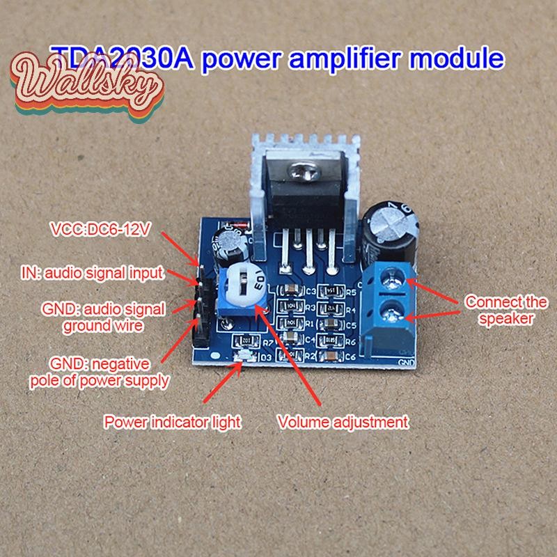 Wallsky> TDA2030 Module Power Supply TDA2030 Audio Amplifier Board Module TDA2030A 6-12V Single ...