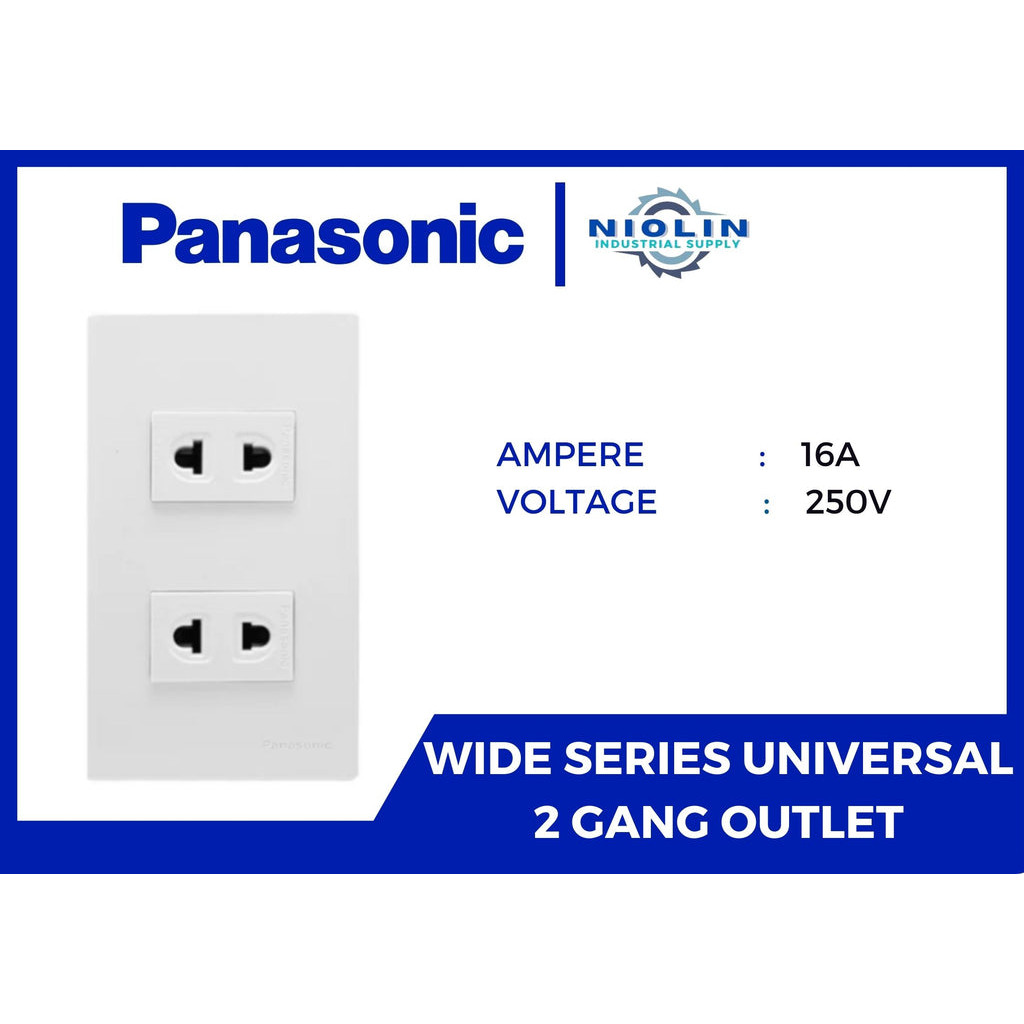 PANASONIC Universal 2-Gang Outlet Wide Series | Shopee Philippines