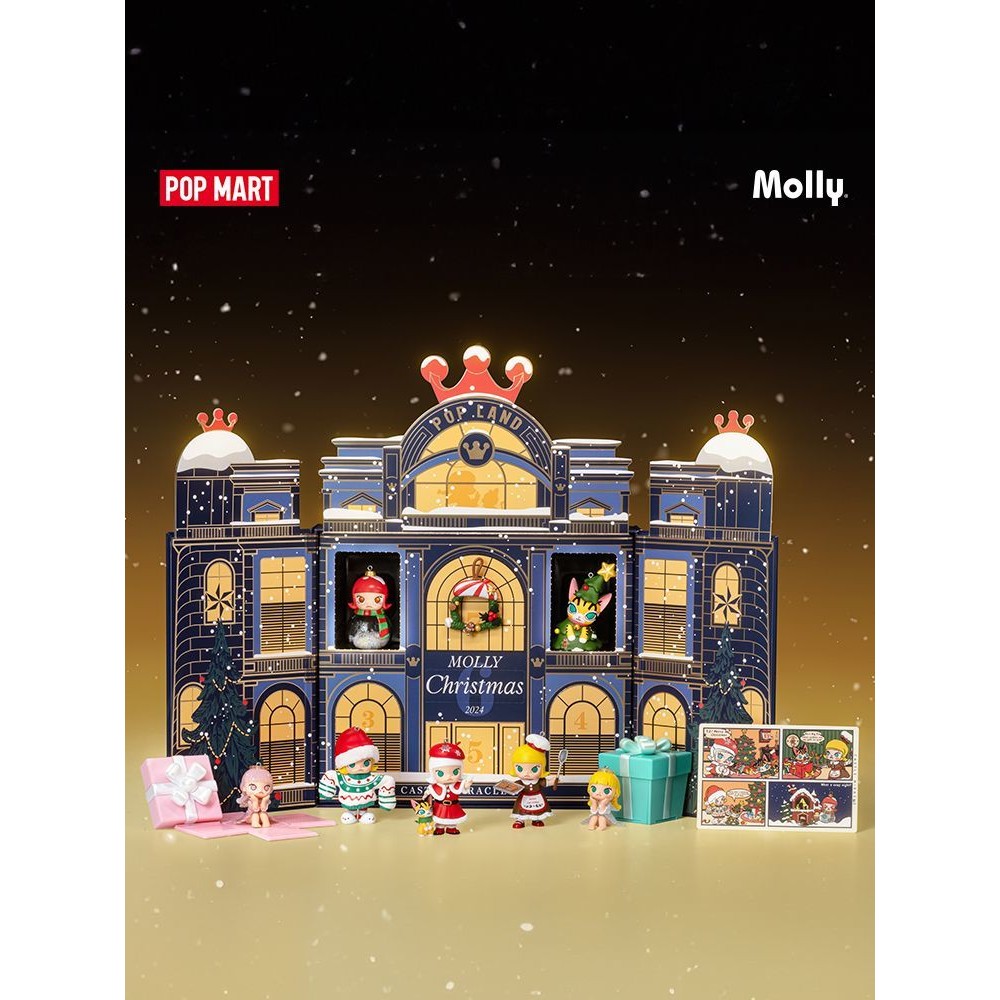 POPMART Pop mart MOLLY Castle Christmas Adventure Box Series Hand-Made ...
