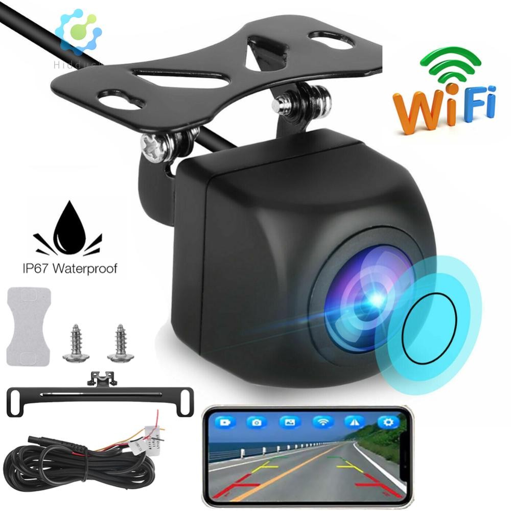 Wireless WiFi Car Rear View Camera HD Reversing Camera with License ...