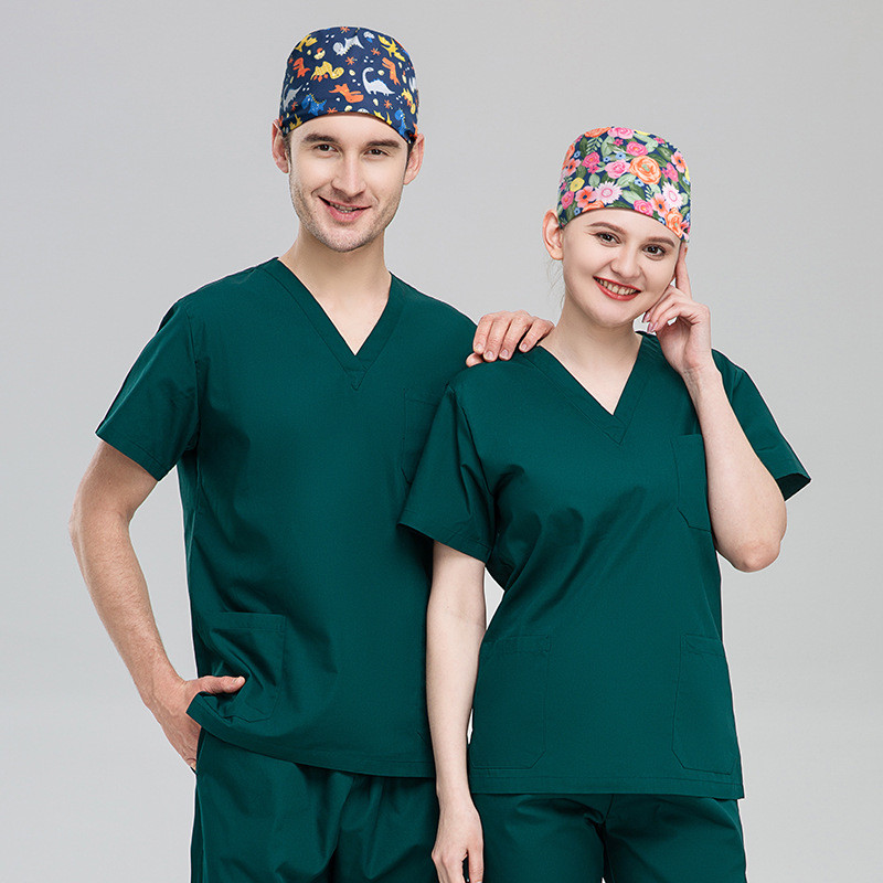 Multi-Color Operating Room Scrub Suit Short Sleeve Pharmacy Doctor ...