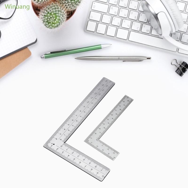 Picbliss L Shaped Ruler Carpenters Square Framing Ruler Stainless Steel ...