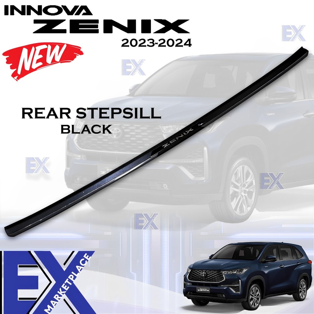 Toyota Innova Zenix 2023 to 2024 Rear Stepsill Black ( Car Accessories ...