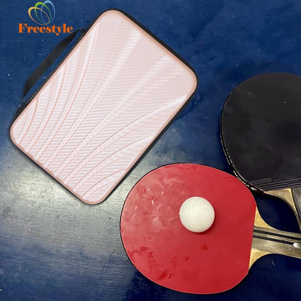 Table Tennis Racket Bag Waterproof EVA Square Shaped Ping Pong Paddles ...