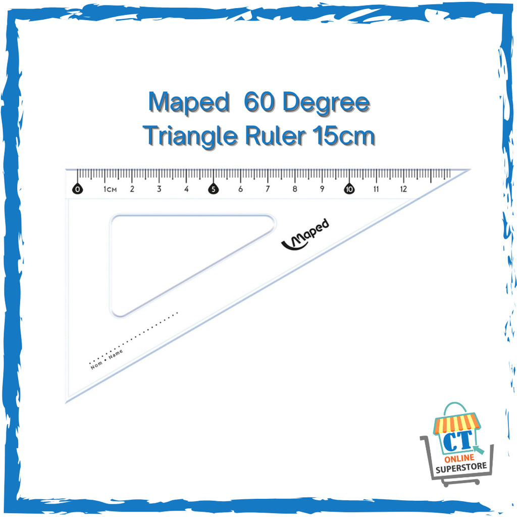 MAPED 146120 Classic 60 Degree Triangle Ruler 15cm | Shopee Philippines