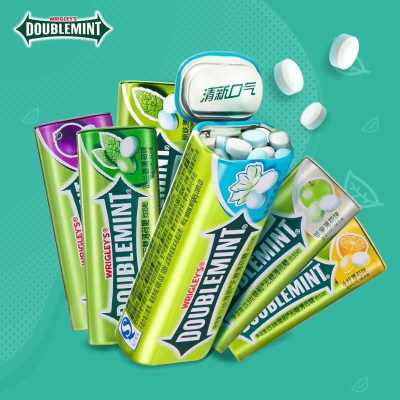 Green Arrow Sugar-Free Mint Candy Tin Box 35 Pcs Multi-Flavor Chewing ...