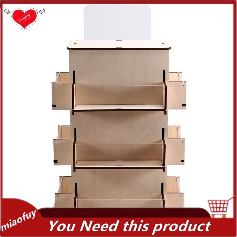 [OnLive] Rotating Display Stand,Rotating Sticker Display Stand,Wooden ...