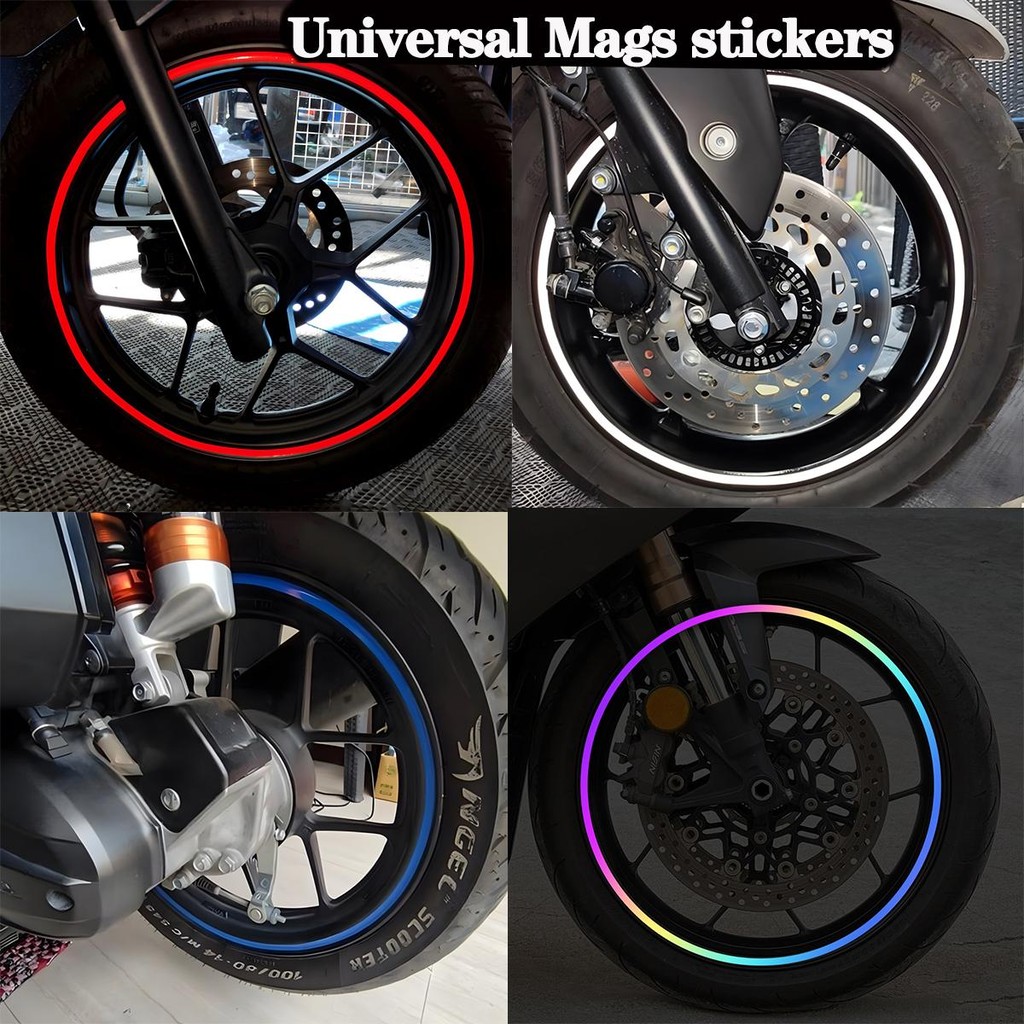 Universal Mags Stickers Lining Motorcycle Front and Back Set Suitable ...