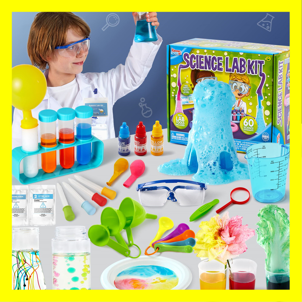 JOYIN 60 Science Experiment Klever Kit with Lab Coat Scientist Costume ...