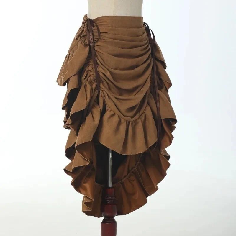 Pirate Skirt Women Renaissance Gothic Medieval Costume Drawstring High ...