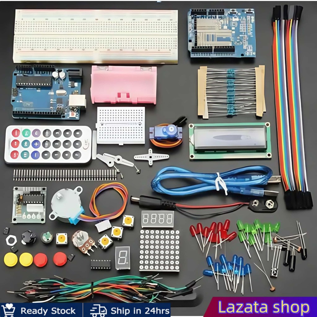 Boxed2023 Makerlab Upgraded Starter Kit for Uno R3 DIP with PDF Manual Lessons Compatible ...