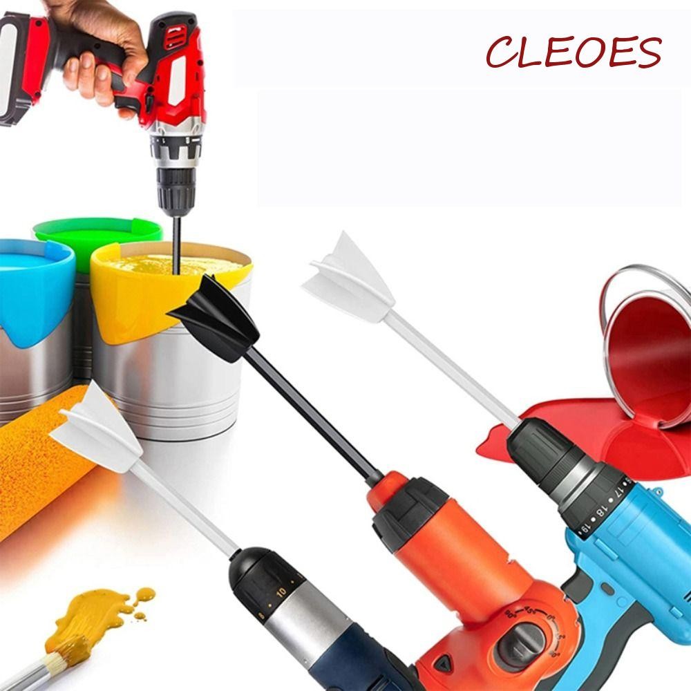 CLEOES Mixer Drill Paddle Epoxy Plastic Paint Mixer Helix Mixer Stirrer Paddle Stirring Rod ...