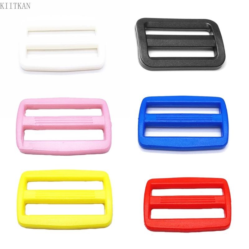 KIIK 10Pcs Plastic Tri-Glide Slide Buckle Adjustable Webbing Triglides ...