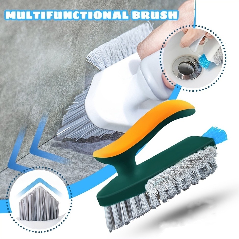4 in 1 V-Shape Cleaning Brush Tile Corner Scrubber Brush Kitchen ...